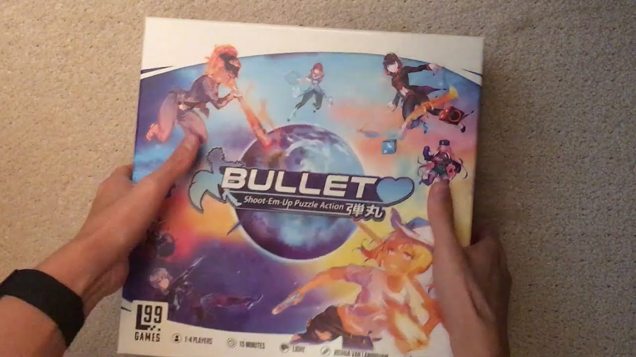 Bullet Level 99 Board Game Unboxing - plus Kickstarter Bonus Goods ...
