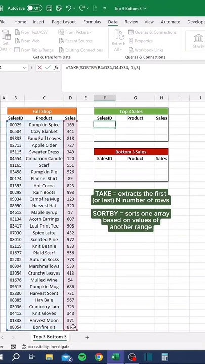 Don't Ask for Top 3 & Bottom 3 Again #excel #exceltutorial #exceltips #exceltricks #shorts # ...