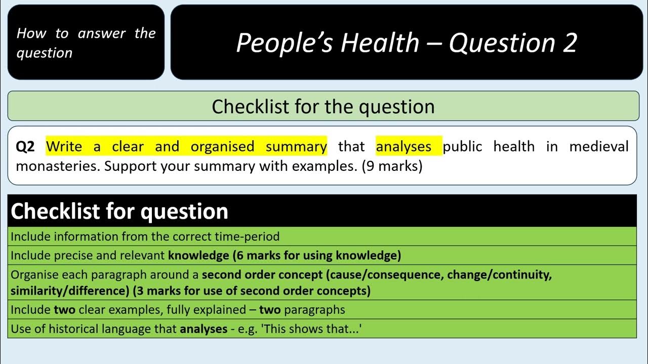 Q2 - People's Health OCR GCSE History - How to answer Q2 - YouTube