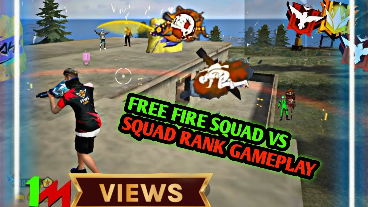 Free Fire Squad Vs squad Rank Gameplay || M1887 + Groza X Full Gaming ...