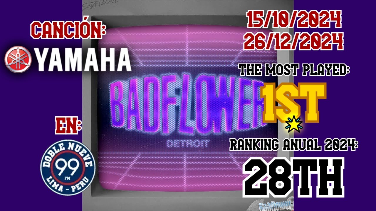 🇺🇸 Badflower - Detroit [Canción Yamaha] Radio Doble Nueve 2024 - YouTube