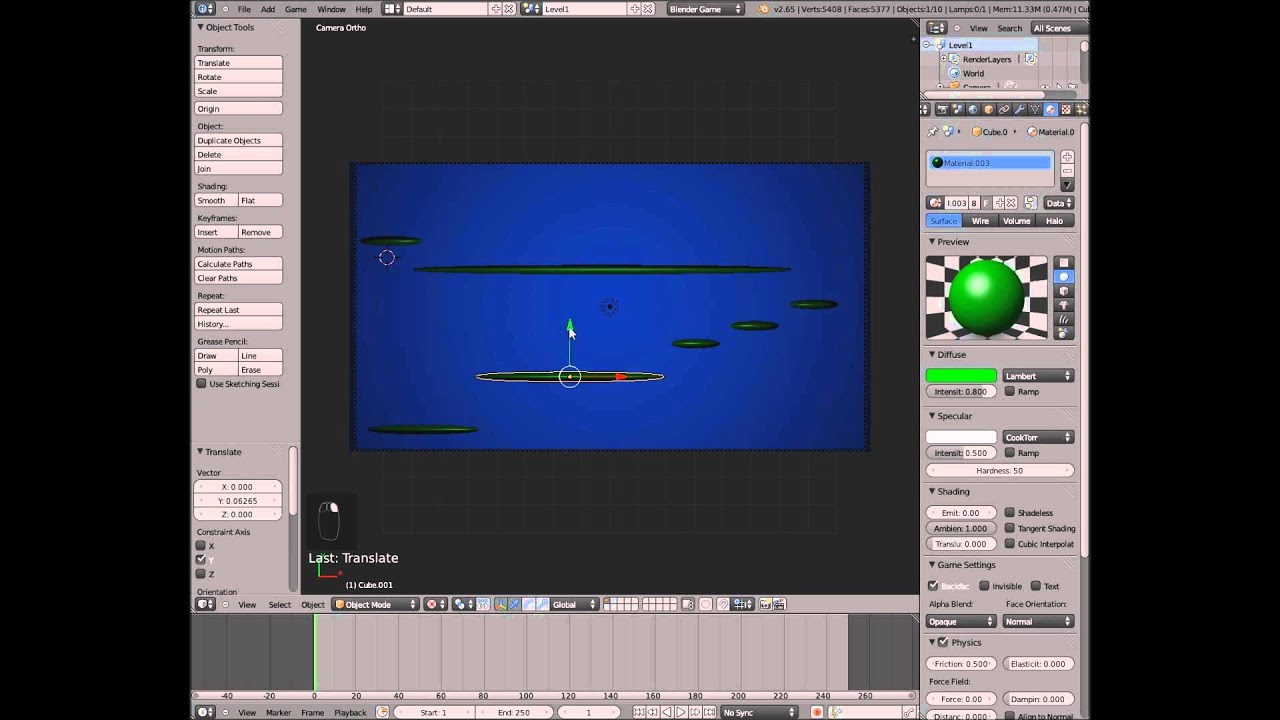 Blender Game Engine Minispiel Tutorial 2d Spielewelt Teil I Youtube