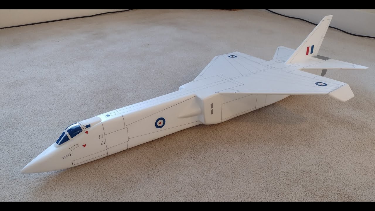 TSR-2 R/C rocket glider flight - YouTube