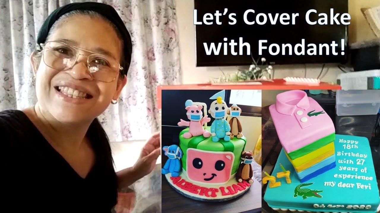 HOW TO COVER A ROUND/RECTANGLE CAKE WITH FONDANT || HOW TO APPLY ...