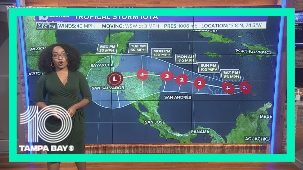 Tropical Storm Iota develops, could become a major hurricane - YouTube