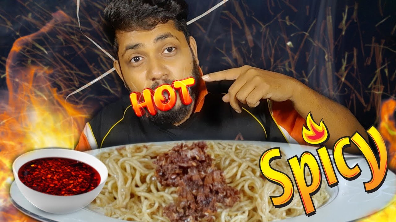 ASMR SPICY NOODLES & CHILLI PASTE | ASMR MUKBUNG ( no talking ) - YouTube