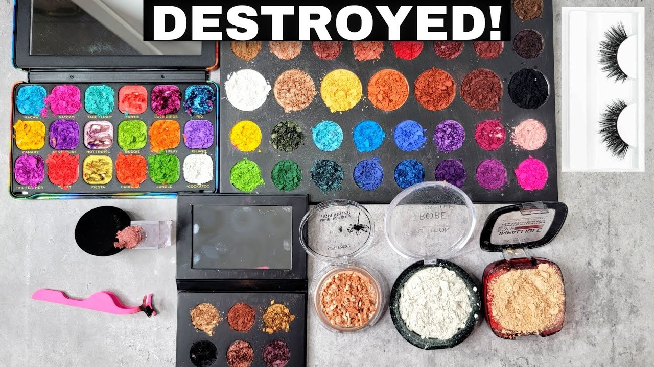 9 Satisfying Minutes Of Makeup Destruction! BUH BYE! - YouTube