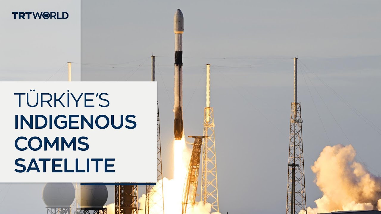 Türkiye's first homegrown comms satellite Turksat 6A launched - YouTube