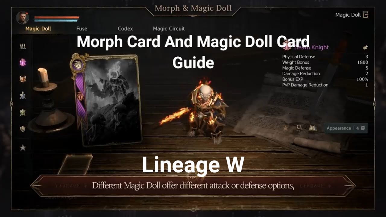 Morph Card And Magic Doll Card Lineage W Guide - YouTube