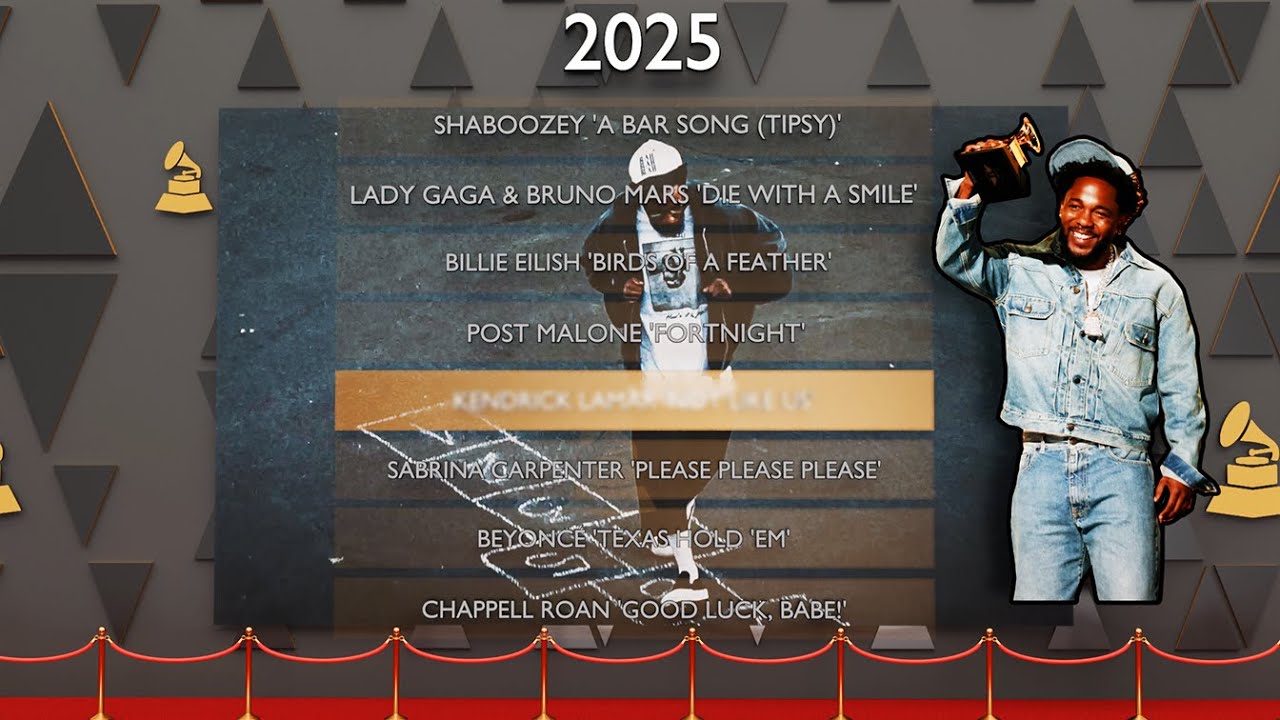 GRAMMYS: Every 'Song Of The Year' Winner | 1959-2025 - YouTube