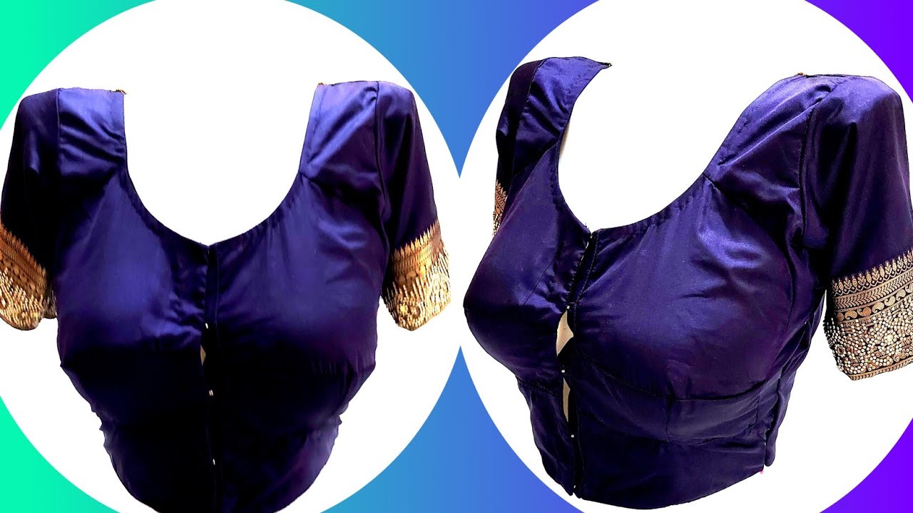 38 Size Double Katori Blouse Cutting And Stitching | Katori Blouse ...