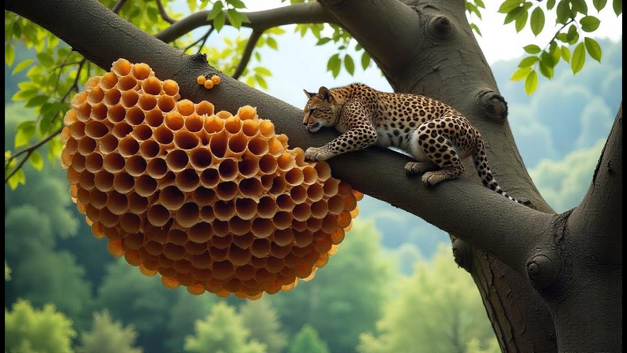 Leopard Stung by Millions of Bees Saved by Rescue Team - YouTube