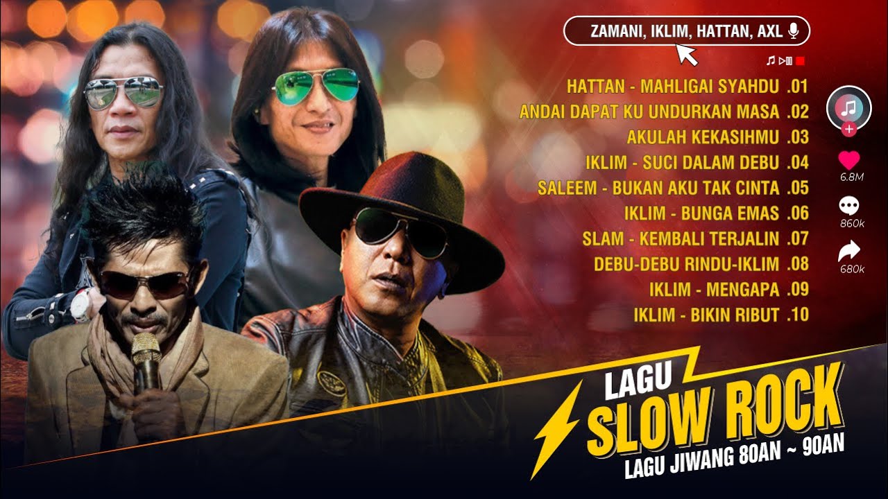 IKLIM, HATTAN, ZAMANI, AXL'S, MAY ~ LAGU SLOW ROCK MALAYSIA 🌹 LAGU ...