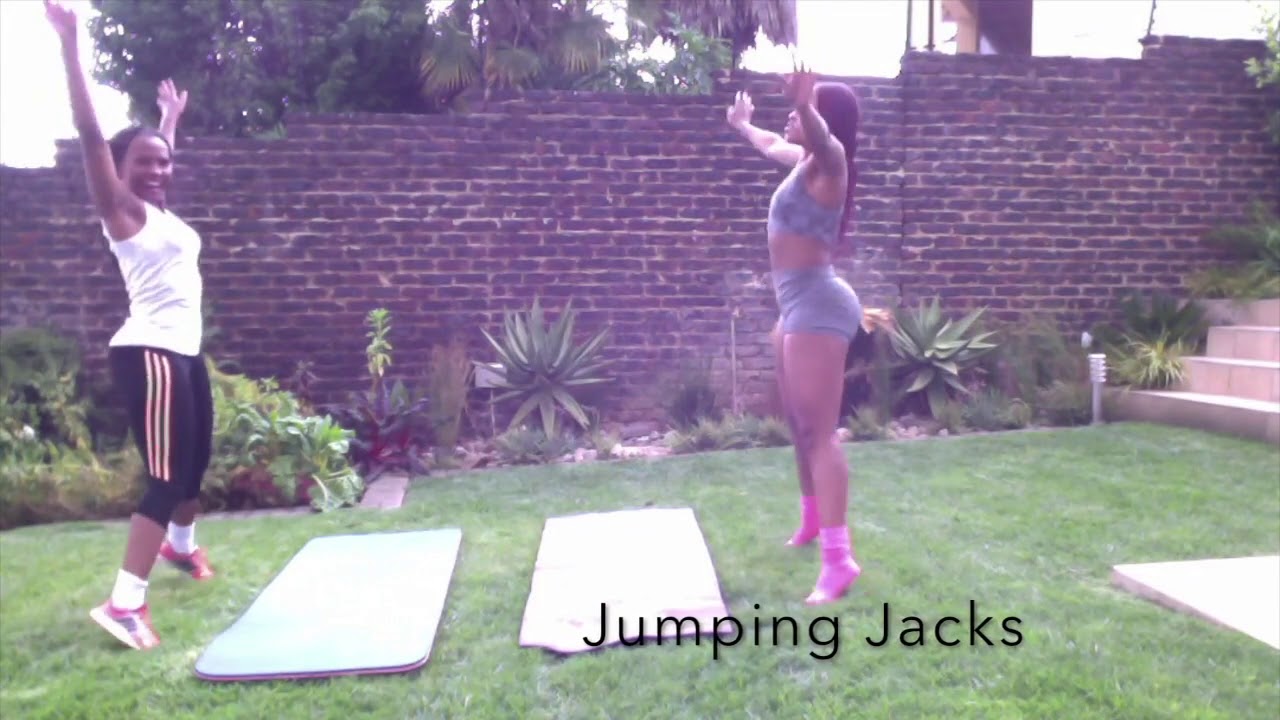 Home workout video with Zanele Mncube - YouTube