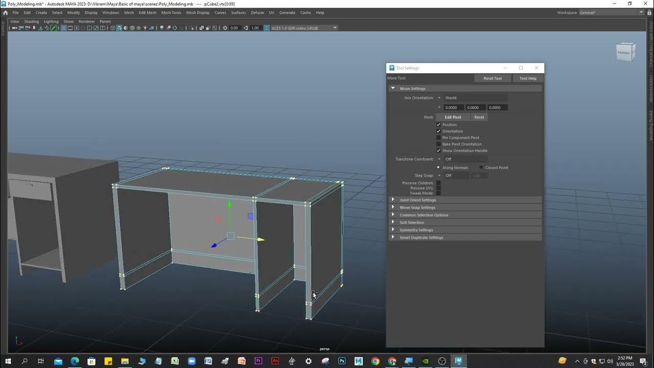 Basic 3D modeling in Maya (Extrude , insert Edge Loop and Bridge Faces Tool) - YouTube