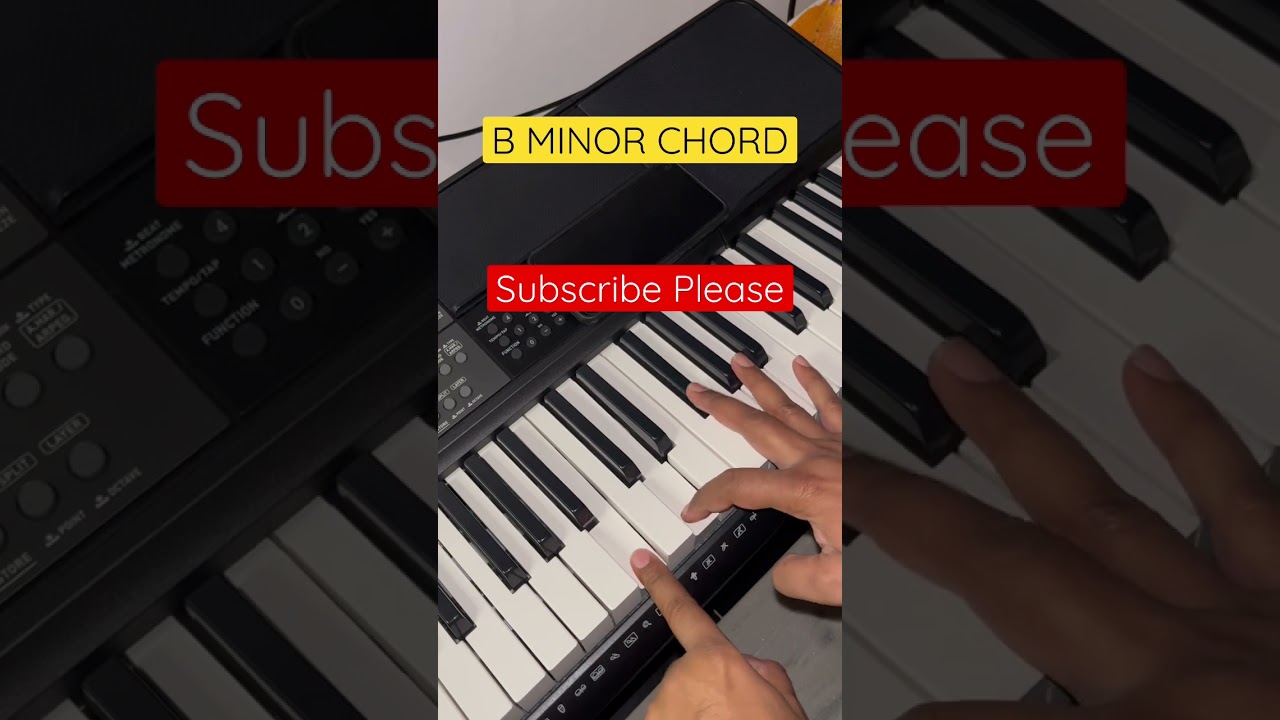 B Minor Chord - Minor Chord Tutorials | Music Theory Shorts | Keyboard ...