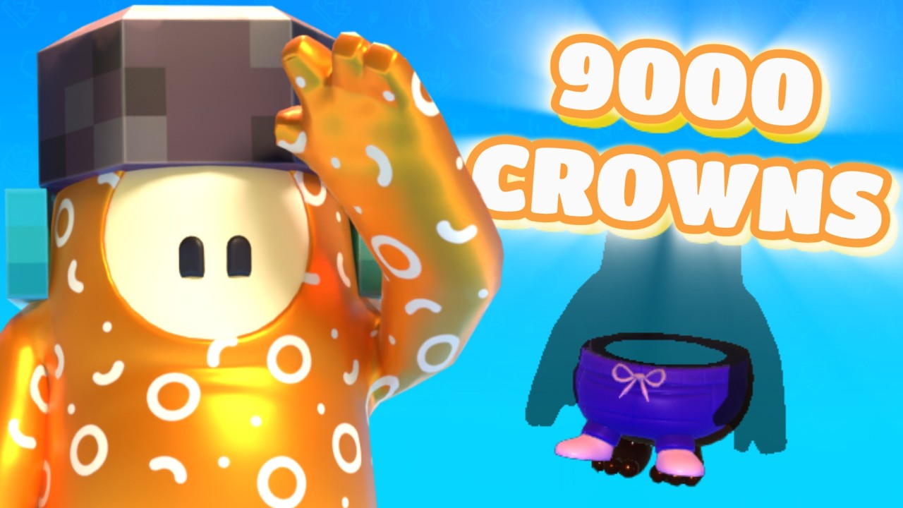 I Got 9000 CROWNS In Fall Guys! - YouTube