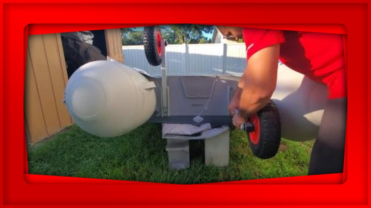 How to install transom wheels to your inflatable boat - YouTube