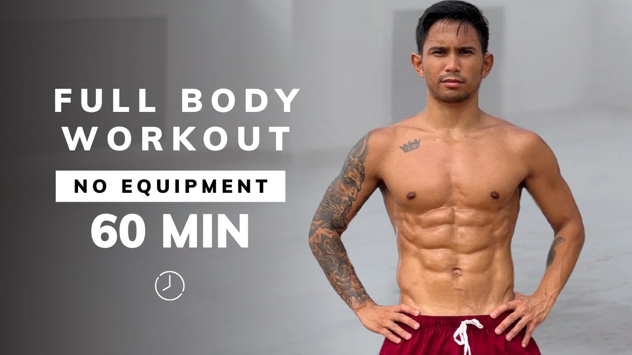 60 Minute Full Body Workout At Home - No Jumping, No Equipment, No ...