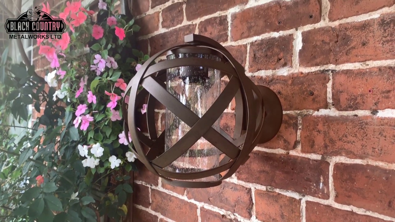 Vintage Iron Sphere Wall Light - YouTube