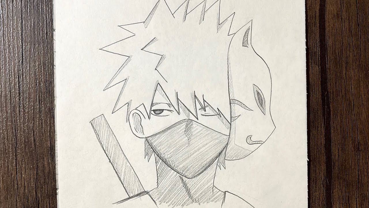 how to draw Kakashi Anbu step by step | easy Anime drawing ideas for ...