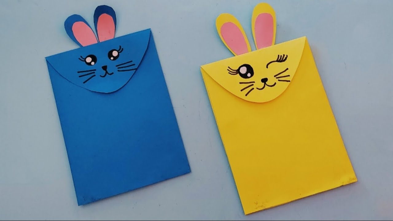 How To Make Origami Envelope / DIY Cute Bunny Envelope / Easy Paper ...
