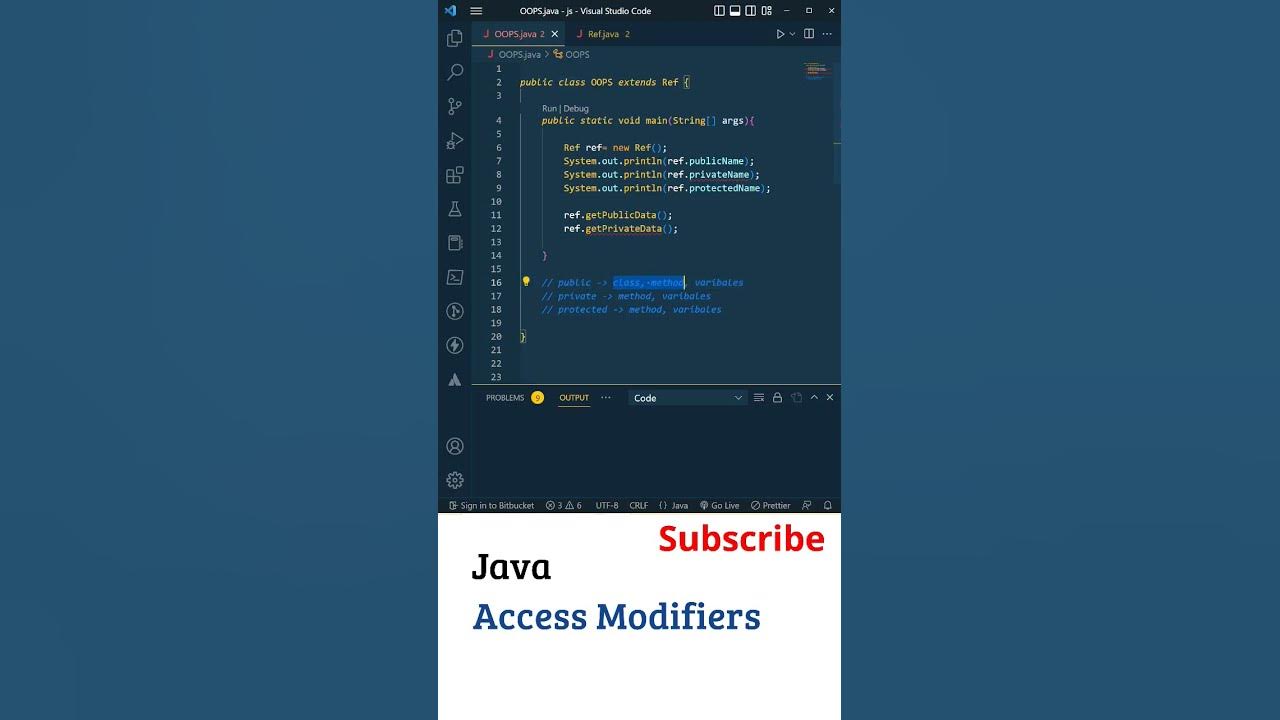 Telugu Java Tutorial Access Modifiers Java Java Oops Java Tutorial For Beginners In Telugu