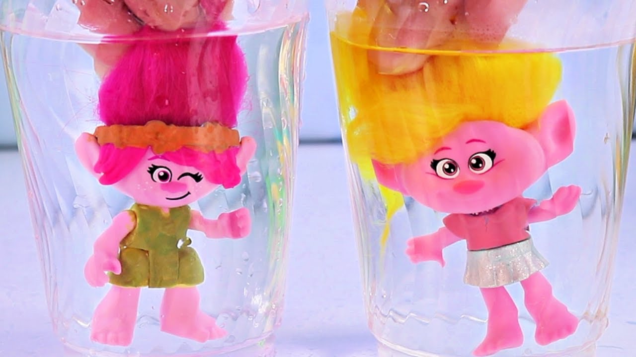 Color Change Trolls Band Together POPPY & VIVA with Nail Polish - YouTube