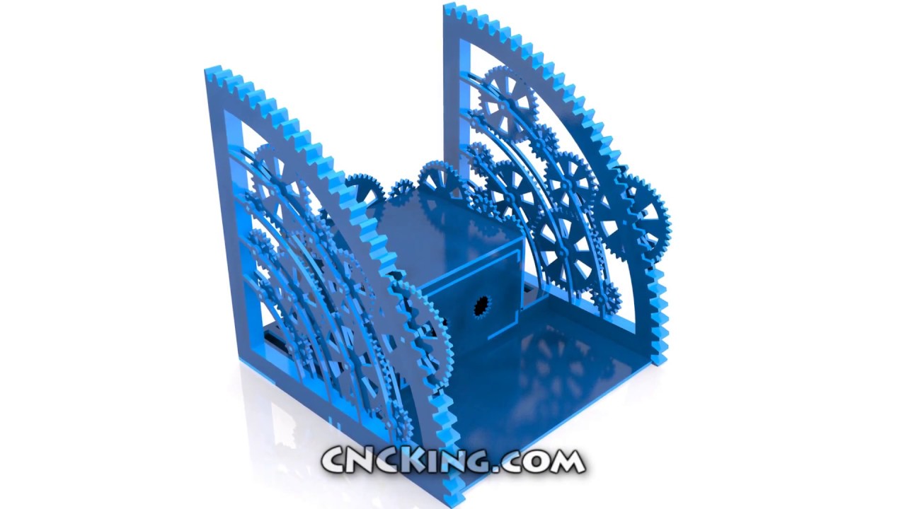 Spinning Geared Box: 3D Assembly Animation - YouTube