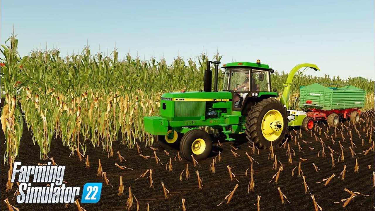 FARMING SIMULATOR 22. HARVESTING CORN FOR SILAGE. - YouTube