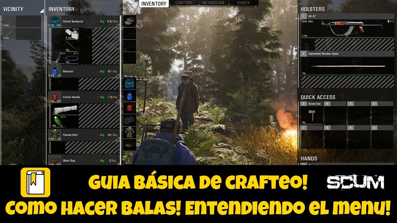 Guía crafteo! Como hacer balas! Entendiendo el menu! Scum! - YouTube