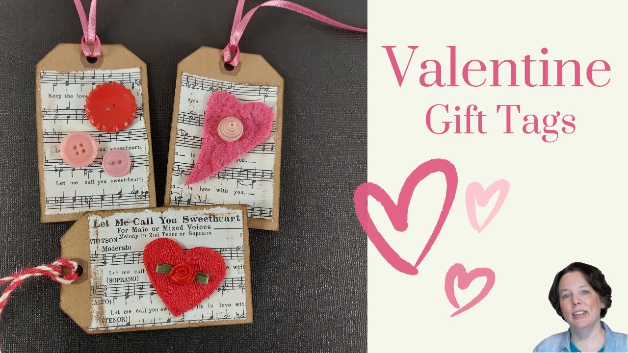Make Valentine Gift Tags Tutorial - YouTube