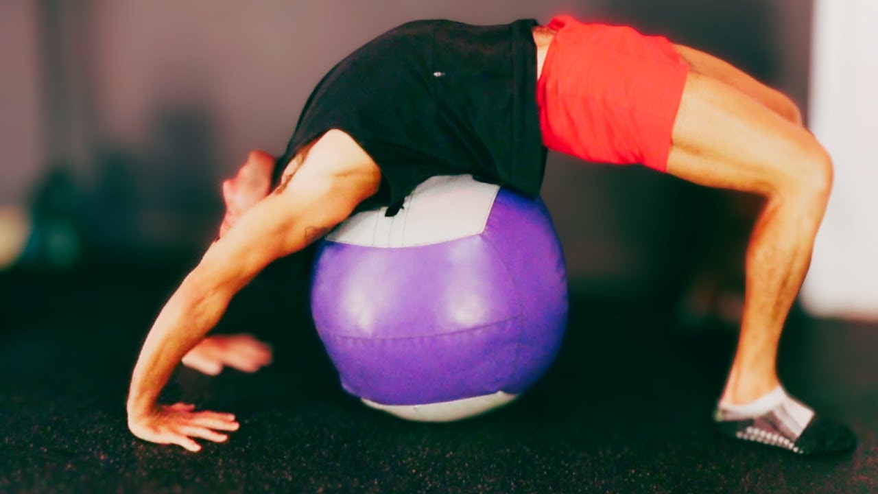 Stretch Shoulders, Abs & Hips with Ball Wheel Stretch for Back Pain ...