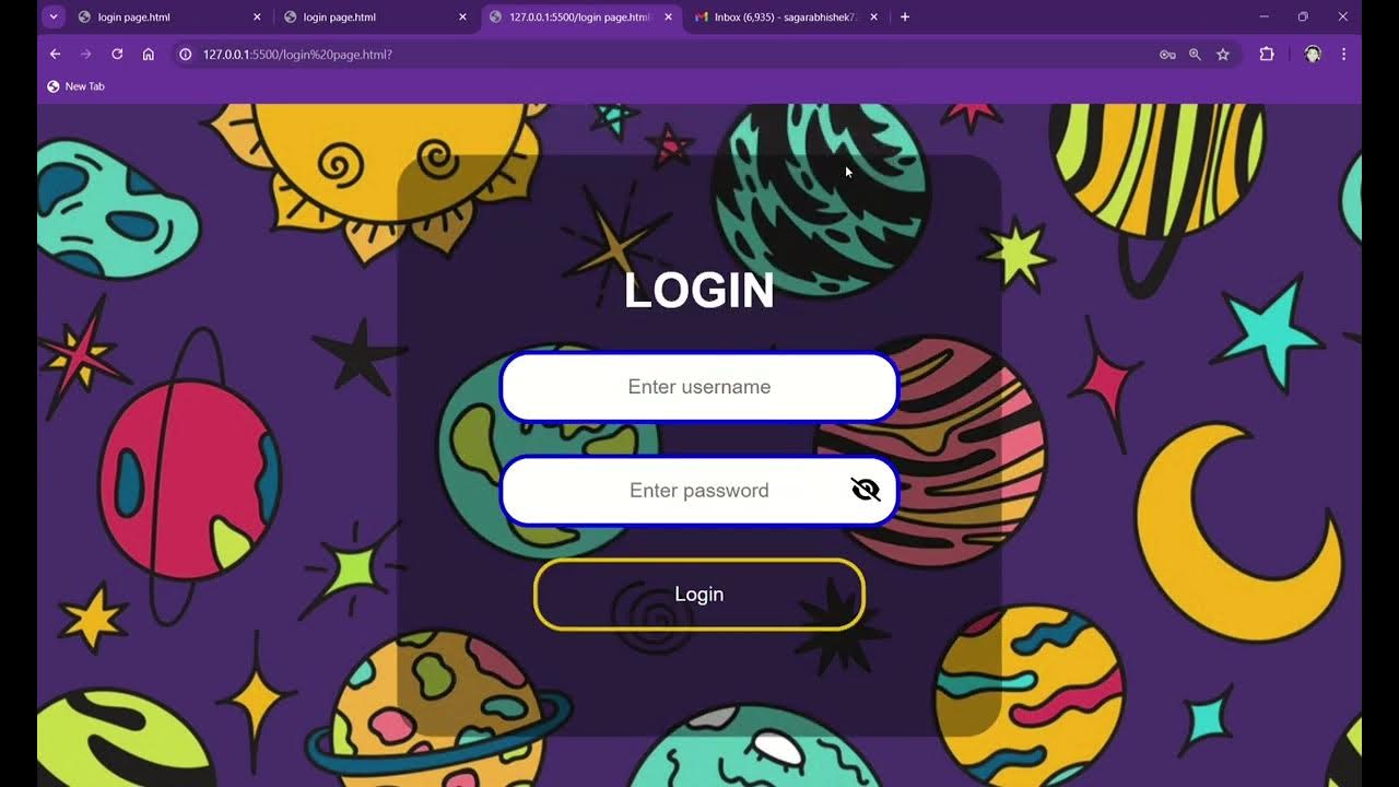 Creative Login Page Using HTML CSS JAVASCRIPT || IN JUST 2 MINUTES ...