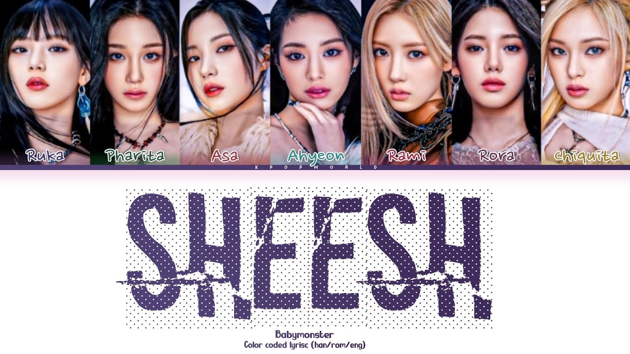 Baby Monster (color coded lyrisc) - (han/rom/eng) (발버둥못) 7 members ...
