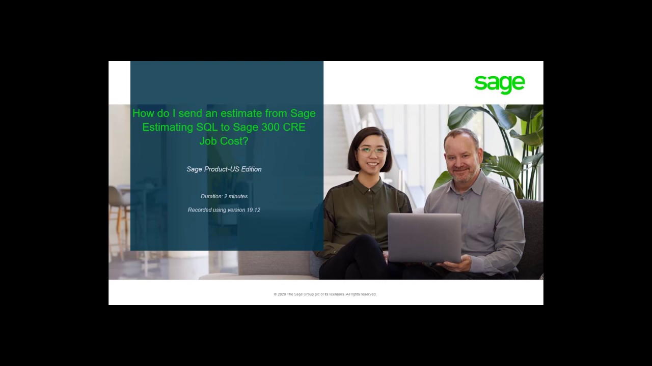 KB81832 Sage Estimating How do I send an estimate to Job Cost - YouTube