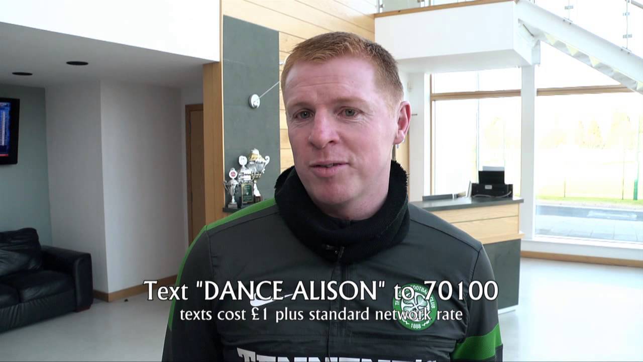 Old Firm encouragement for Alison Walker's Charity Ballroom Dance - YouTube