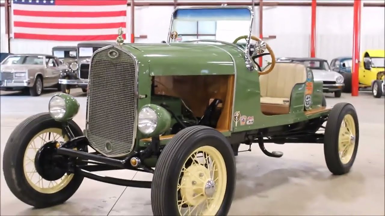 1930 Ford Model A Speedster green - YouTube
