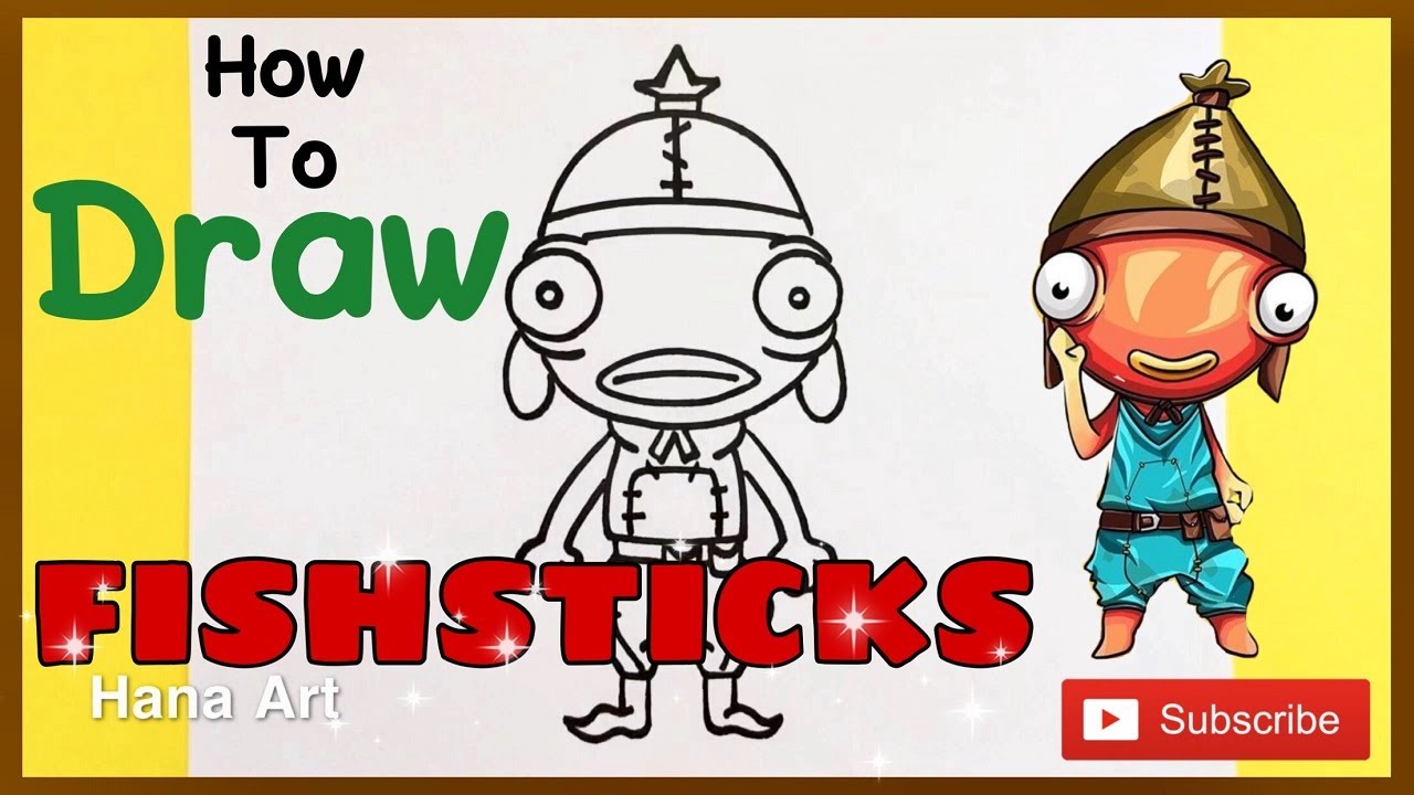How To Draw Fishstick from fortnite | Hana Art #89 - YouTube