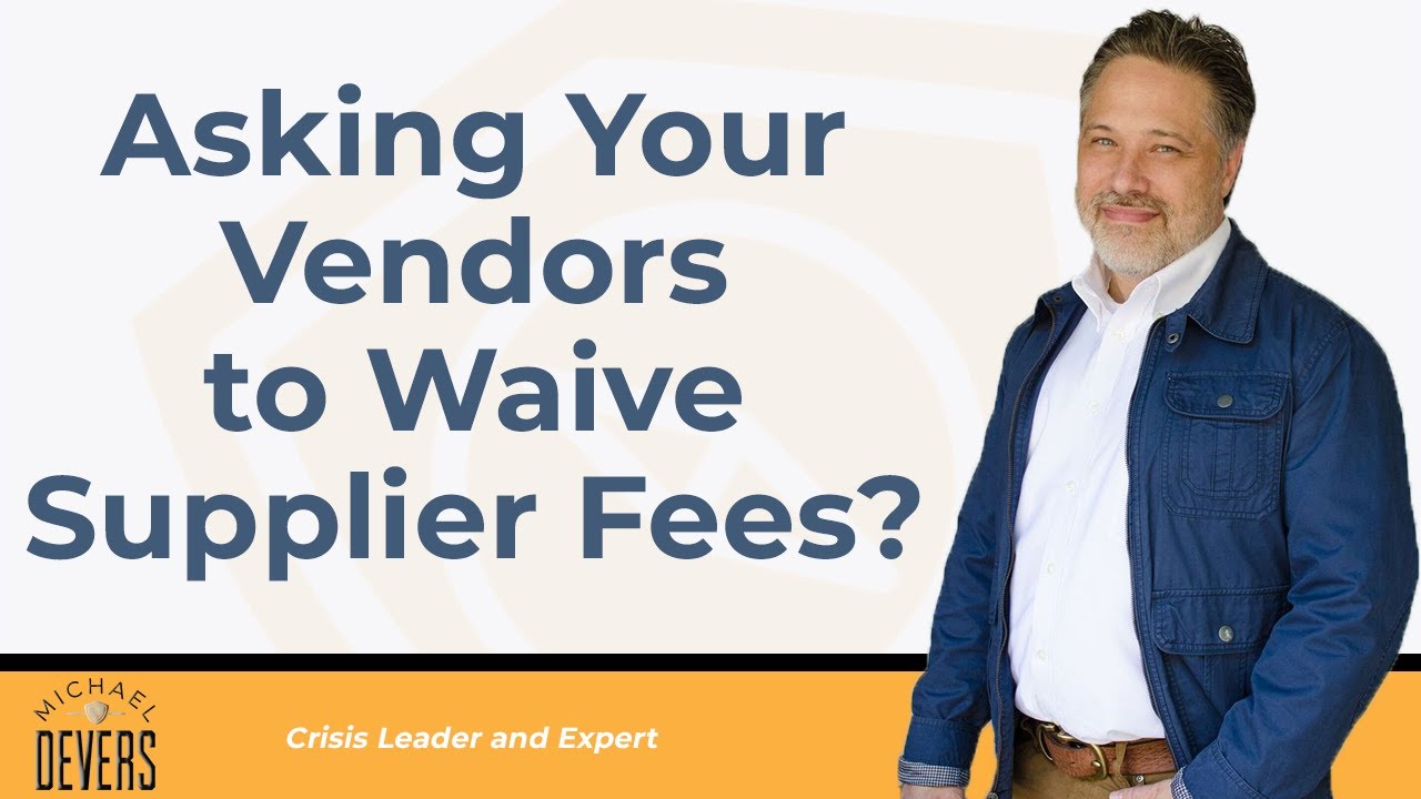 Asking Your Vendors to Waive Supplier Fees? - YouTube