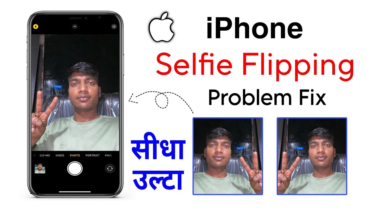 how to fix iphone selfie flipping problem | iphone camera photo rotate ...