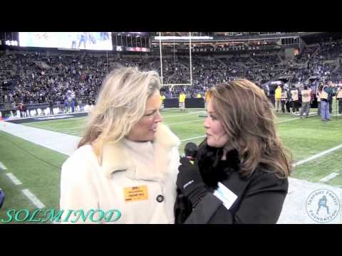 12-12-11 Sonya interviews fans on the field at the Seahawks game vs ...