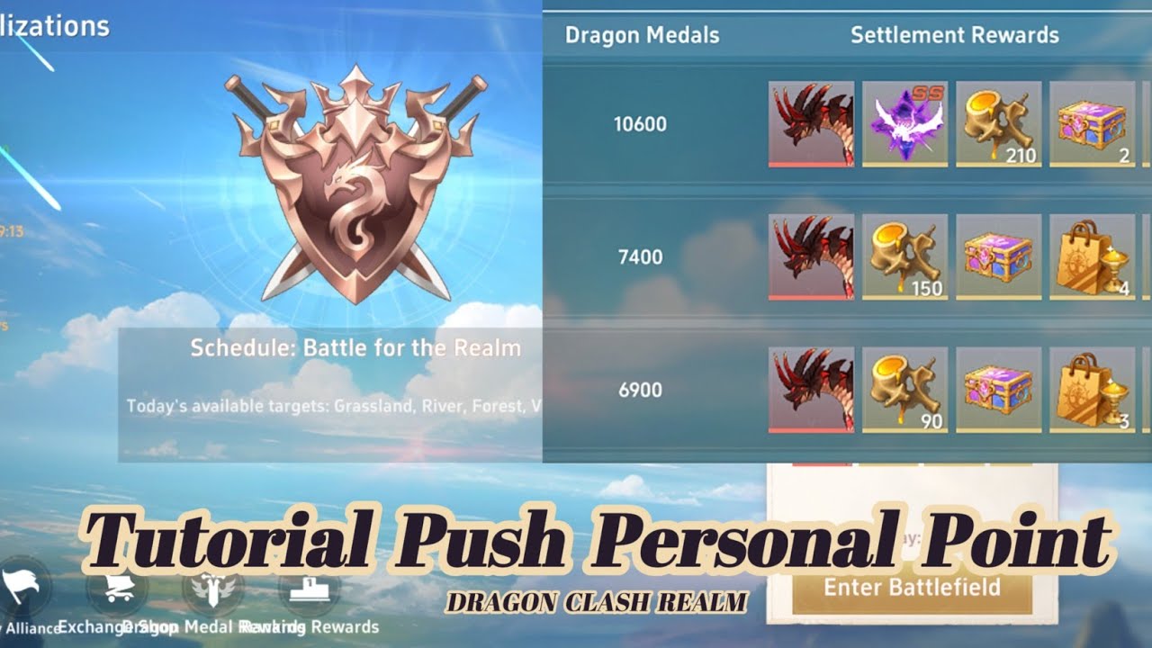 TUTORIAL PUSH PERSONAL POINT DRAGON CLASH REALM - The Legend of ...