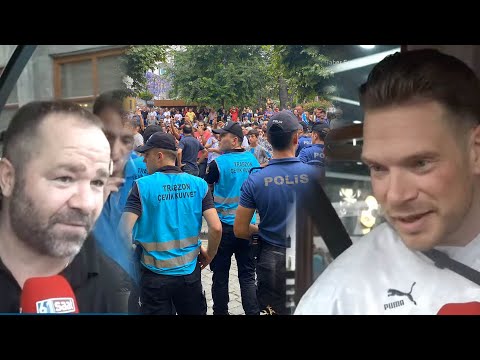 Trabzon'da Şampiyonlar Ligi maçı öncesi gerginlik! İki taraftar grubu başkanı olayı tatlıya bağladı