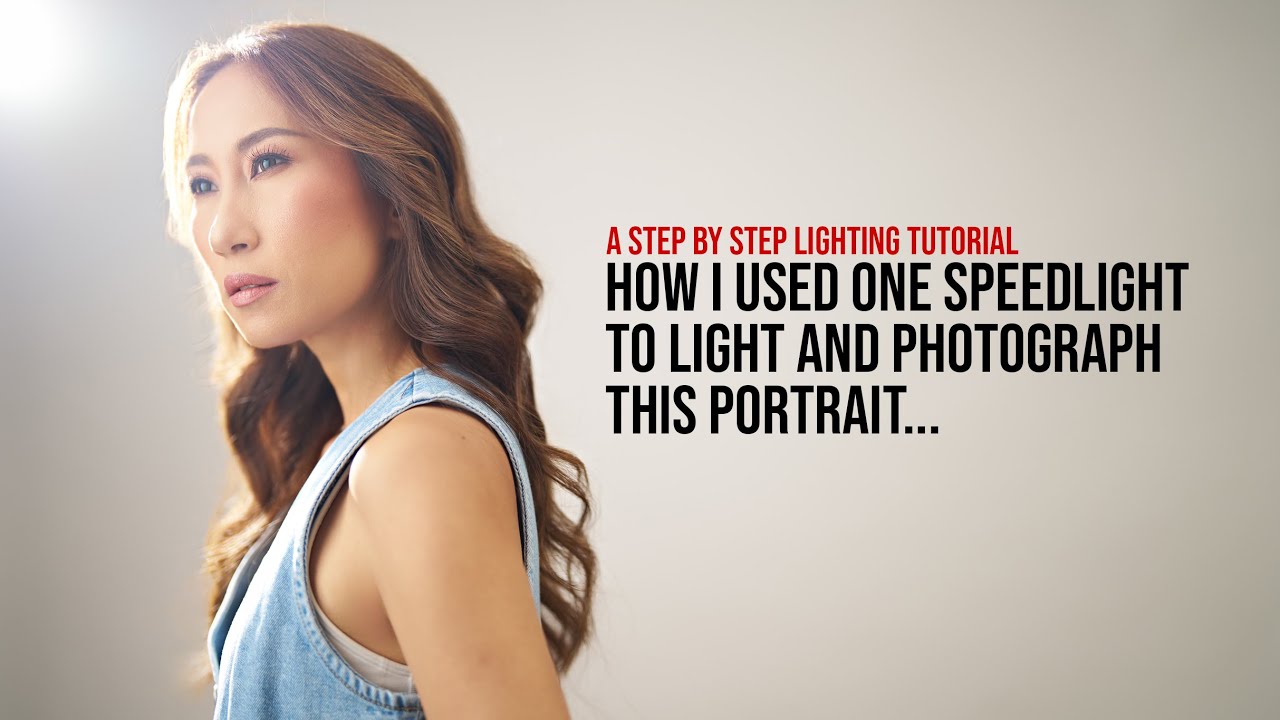 How I Lit this Portrait using One Light. One SpeedLight, 5 SIMPLE Layouts! (Layout 1) - YouTube