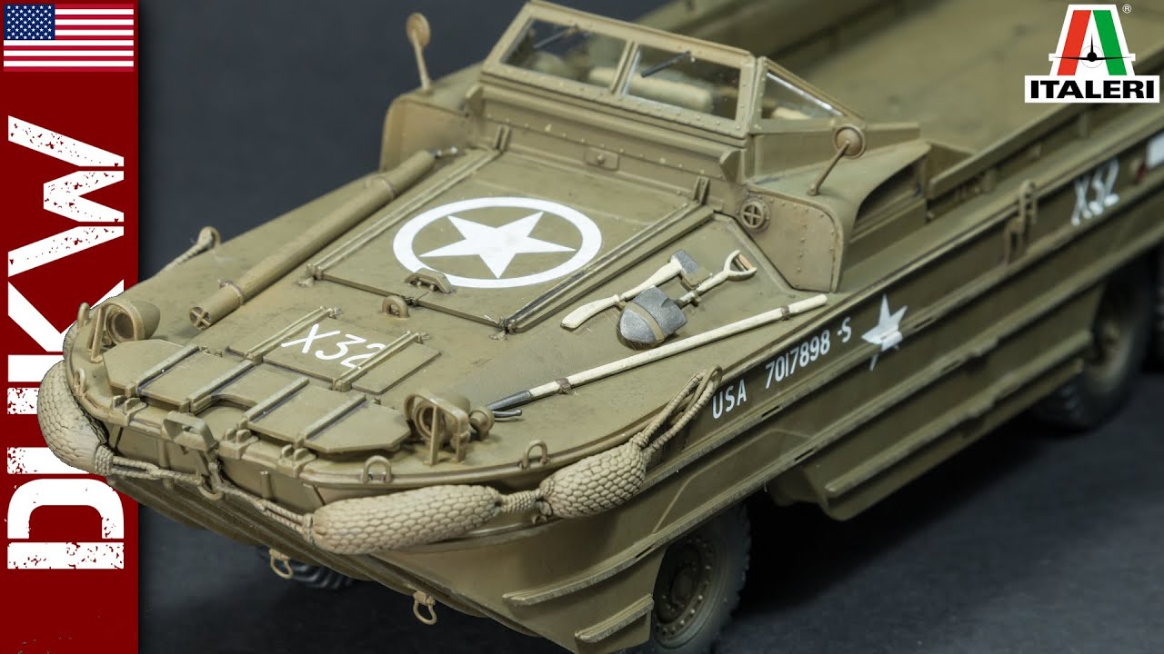 DUKW amphibious truck WW2 (Italeri 1/35 scale model full build) - YouTube