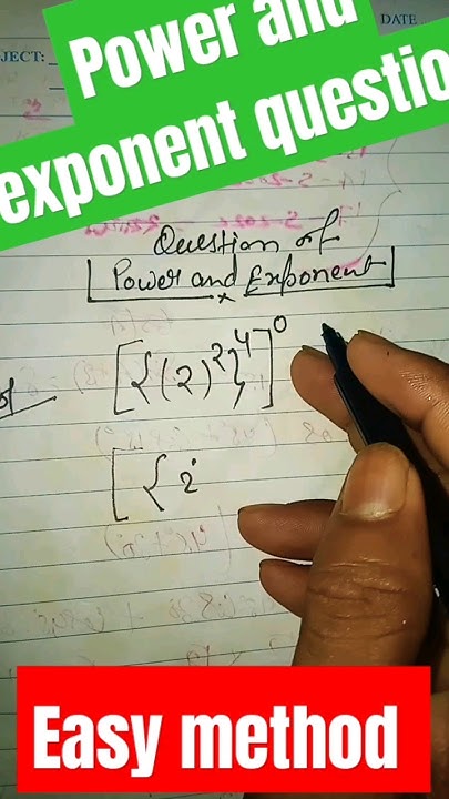 How to find power and exponent #easy method #youtubeshorts #short video ...