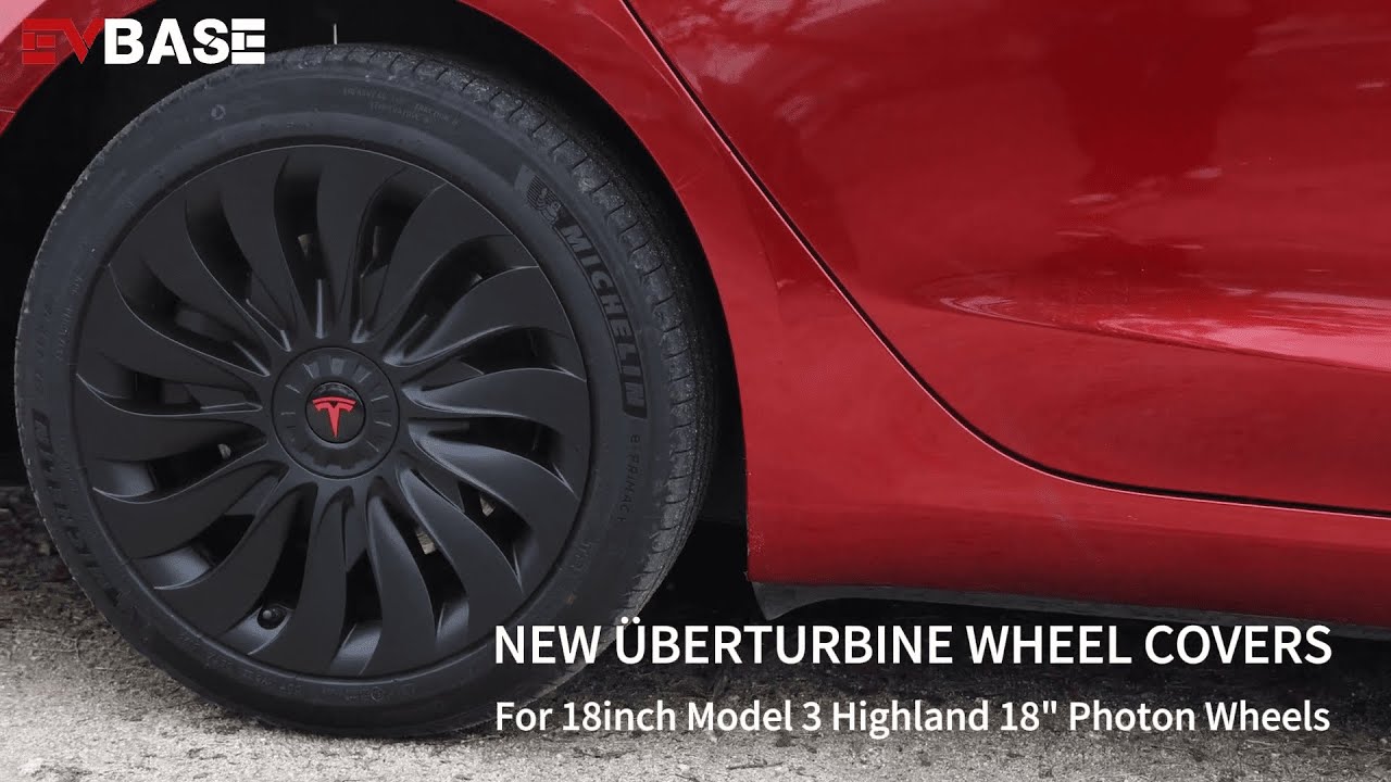 2024 Must Have Model 3 Highland Wheel Covers EVBASE 18inch Überturbine ...