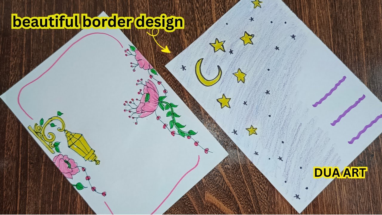 Pink Border Designs💕/Project Work Designs/A4 Sheet/Assignment Front ...