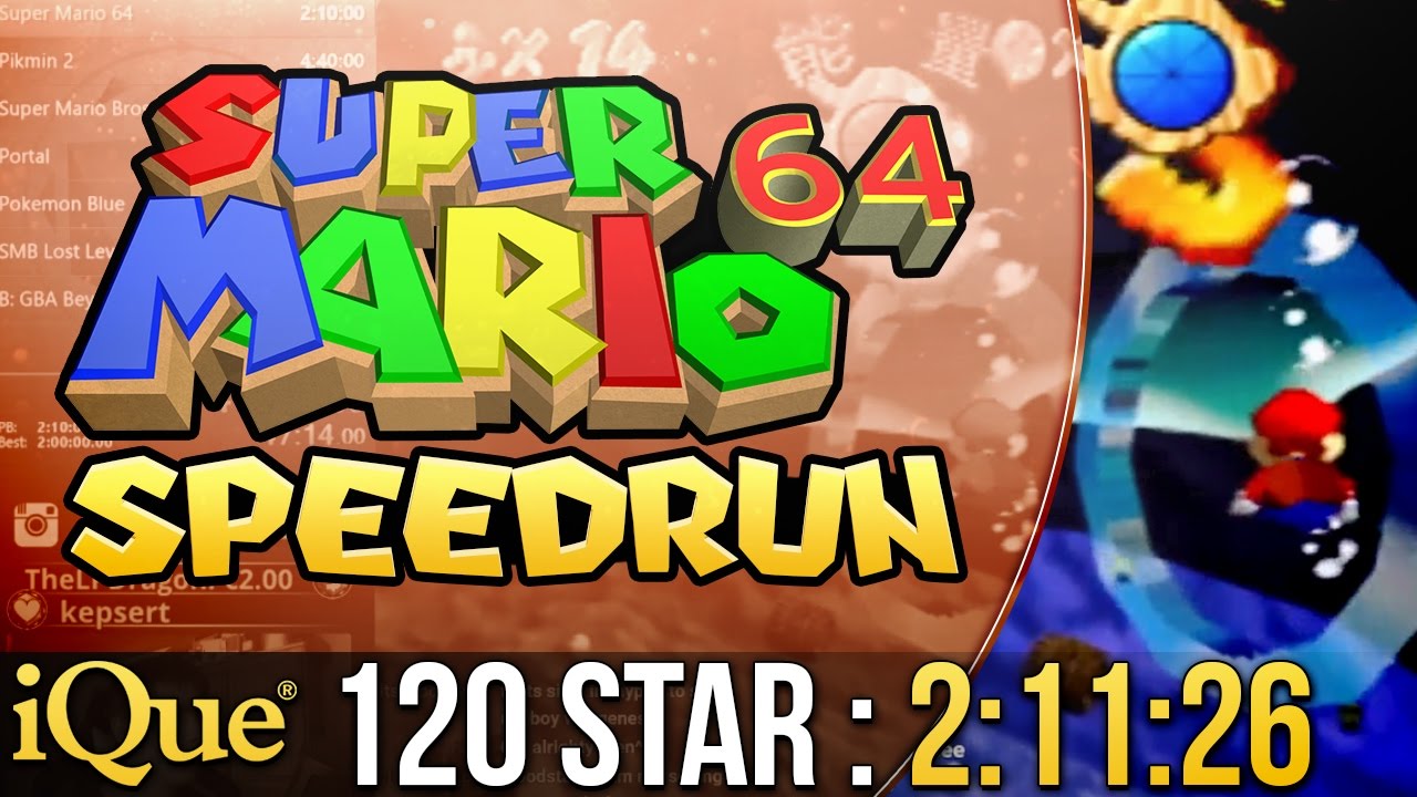 Super Mario 64 120 Star Speedrun in 2:11:56 on iQue - YouTube